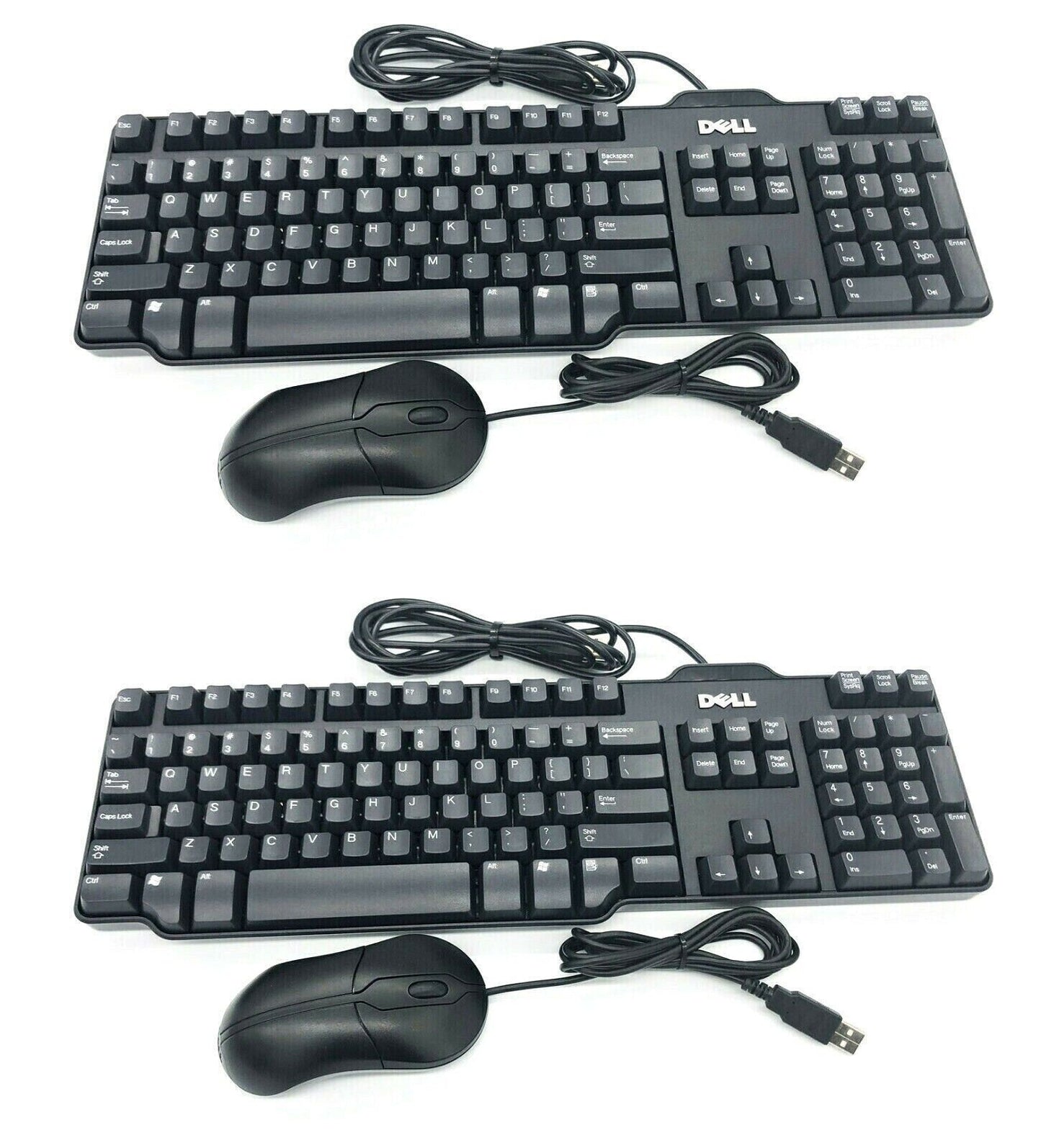 Dell Keyboard and Mouse Set USB Wired UK Layout, QWERTY, Refurbished O ...